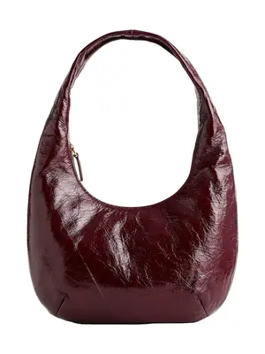 Madewell Medium Leather Top Handle Bag - Dark Plum