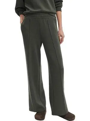 Varley Varley DoubleSoft Wide Leg Pants Olive Marl