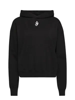 JW Anderson Anchor-embroidered Hoodie - Black