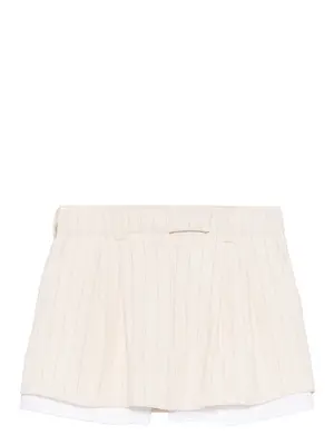 PNK Pinstriped Mini Skirt - Neutrals