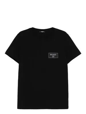 Balmain Logo-tag T-shirt - Black