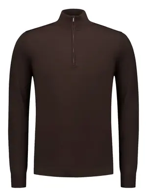 ZANONE Half-zip Sweater - Brown