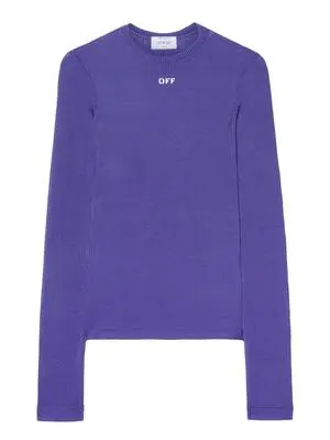 Off-White Stamp Long-sleeve Top - Purple