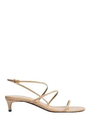 Khaite Loop Kitten Heel Sandals Nude