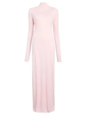 Khaite Norla Silk Cashmere Jersey Dress Soft Pink