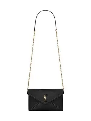 Saint Laurent Saint Laurent Cassandre Chain Pouch Black