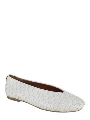 KENNETH COLE Willow Woven Flats - Stone Leather