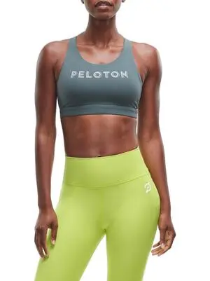 PELOTON Cadent Bungee Sports Bra - Urban Green