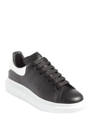 Alexander McQueen Oversized Leather Sneaker Black/ White