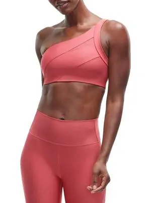 PELOTON Endurance Light One Shoulder Bra - Brick Red