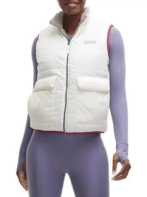 PELOTON Peloton Cozy Fleece Reversible Vest Pearl