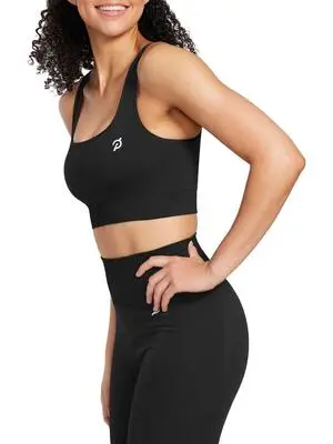 PELOTON Seamless Square Neck Bra - Black