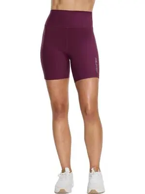 PELOTON 7" High-rise Pocket Bike Short - Deep Plum