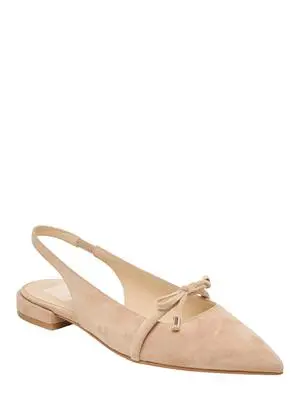 Dolce Vita Payge Pointed Toe Slingback Pumps - Camel Suede