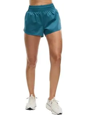 PELOTON High-rise 3" Run Short - Dark Teal