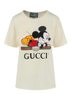 Gucci Mickey Mouse Logo T-shirt - White