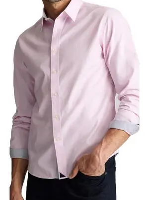 UNTUCKIT Douro Stripe Wrinkle Resistant Button-up Shirt - Pink