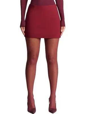 Naked Wardrobe Suiting Miniskirt - Cabernet