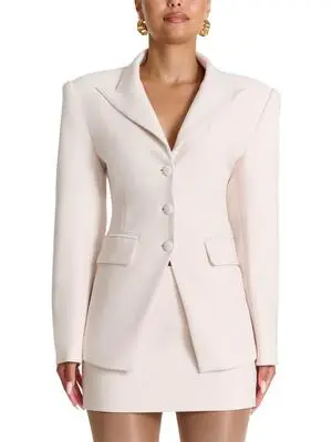 Naked Wardrobe Naked Wardrobe Fitted Blazer Bone
