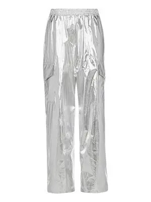 Mcm Metallic Cargo Pants - Silver