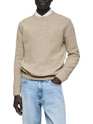 Mango Nep Crewneck Sweater - Sand