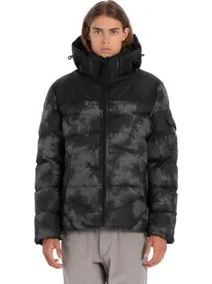 POINT ZERO Point Zero Allton Engineered Quilted Puffer Printed Jacket Slate