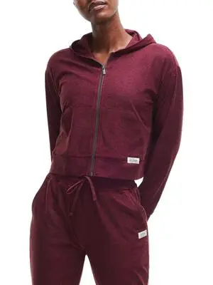 PELOTON Dreamblend Full-Zip Sweatshirt Red Grape