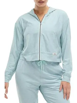 PELOTON Dreamblend Full-Zip Sweatshirt Soft Blue