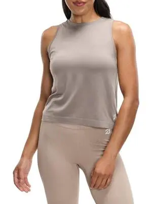 PELOTON Seamless Muscle Tank - Taupe Grey