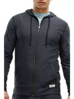 PELOTON Dreamblend Full Zip Hoodie Dark Heather Grey