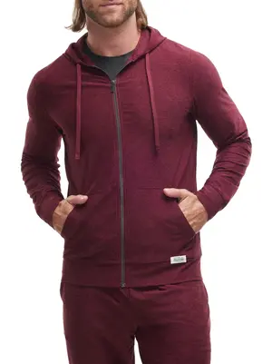 PELOTON Dreamblend Full Zip Hoodie Red Grape