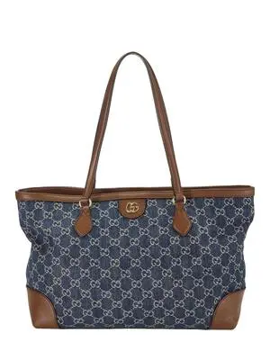 Gucci Denim Gg Ophidia Tote - Blue