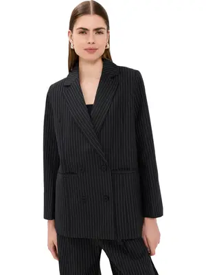 Lioness La Quinta Blazer - Onyx Pinstripe