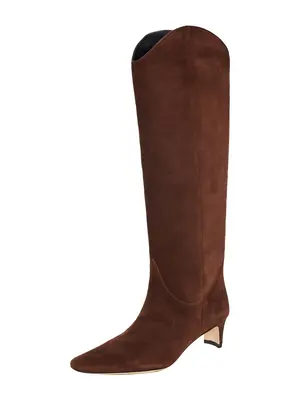 Staud Western Wally Boots Mahogany