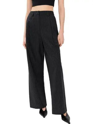 Lioness La Quinta Pinstripe Trousers - Onyx Pinstripe