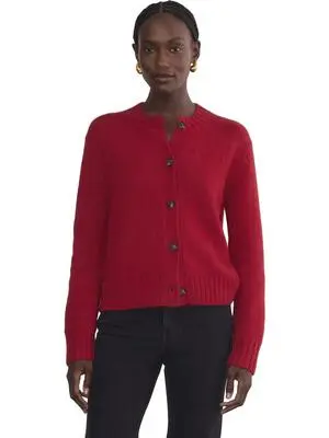 Everlane Crew Cardigan - Berry Red