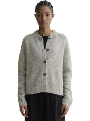 Everlane Crew Cardigan - Heather Stone Grey