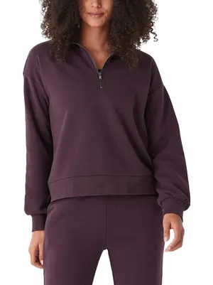 THREADS 4 THOUGHT Threads 4 Thought Constance Triblend Half Zip Pullover Sweatshirt Peppercorn