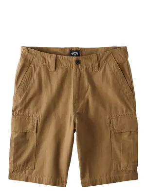 BILLABONG Flat-front Cargo Shorts - Light Khaki