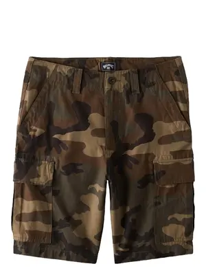 BILLABONG Flat-Front Cargo Shorts Military Camo