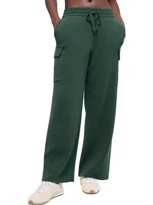 Alo Yoga Scholar Knit High-waist Cargo Pants - Clover Green