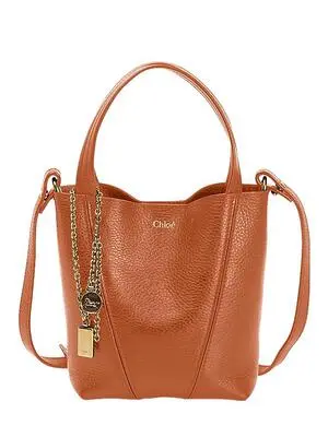 Chloé Small Spin Leather Tote - Clay Brown Leather