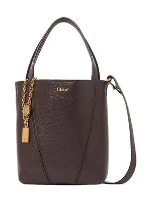 Chloé Small Spin Leather Tote - Perfect Plum