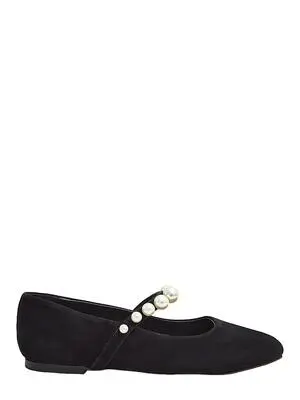 HOBBS LONDON Chrissy Mary Jane Ballerina Flats - Black Pearl