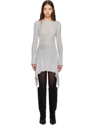 GUIZIO GUIZIO Silver Rose Minidress Silver