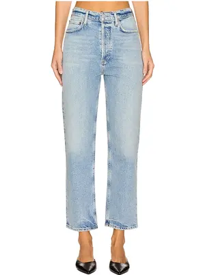 AGOLDE 90's Pinch Waist Crop Jeans - Ripple