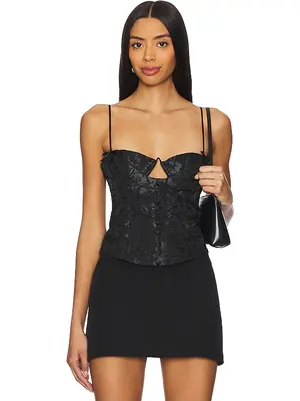 Majorelle Ro Bustier Top - Black