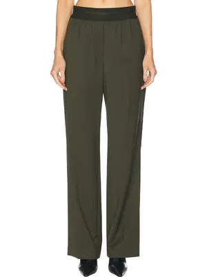 Helmut Lang High Waisted Trouser - Green Melange