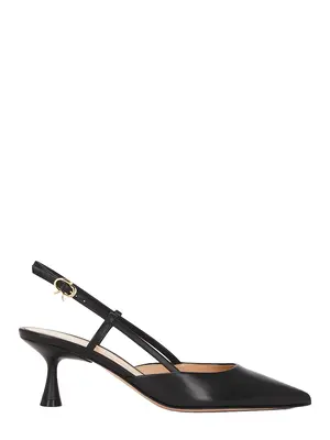 GIANVITO ROSSI Ascent Vitello Slingback Kitten Heel - Black
