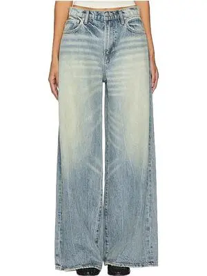 GRLFRND Luna Mid Rise Baggy Jeans - Denim-medium